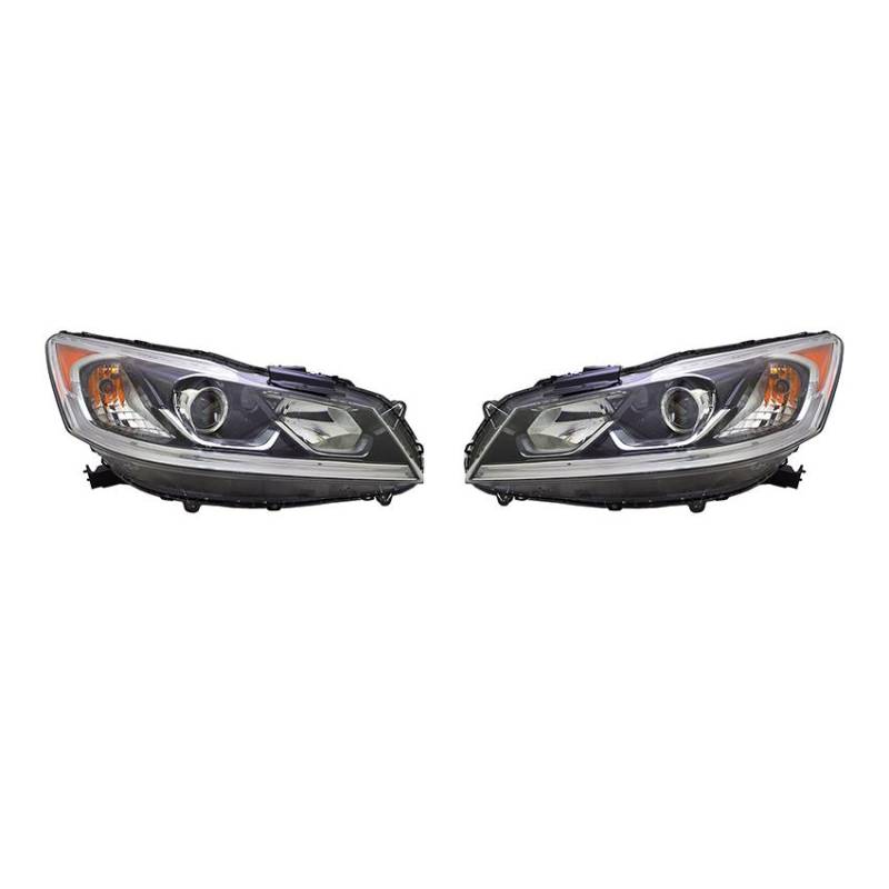 New Pair Of Head Lights Compatible With Honda Accord Lx 2016-2017 ...