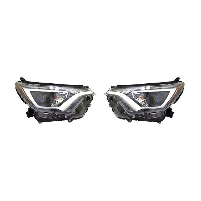 New Pair Of Headlight Fits Toyota Rav4 Le 16-17 81150-0R080 811500R080 ...