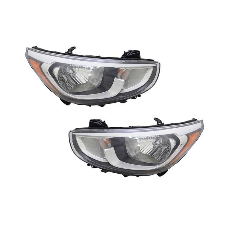 New Headlight Pair Fits Hyundai Accent 2015-16 92101-1R710 Hy2503192 ...