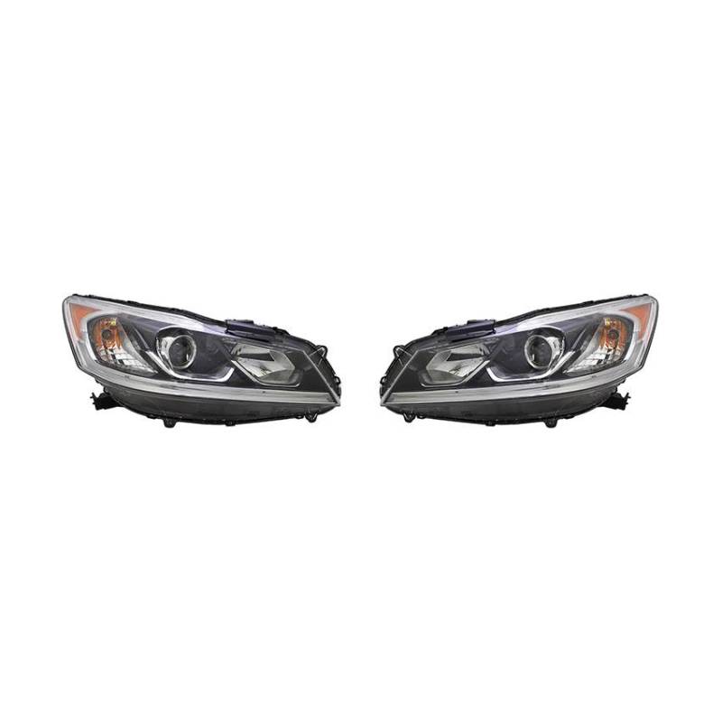 New Pair Of Headlights Fits Honda Accord Sedan 2016-2017 33100-T2a-A81 ...