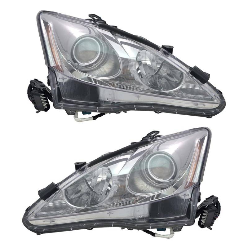 New Pair Headlights Compatible With Lexus Is250 Base Sedan 4 Door 2.5L ...