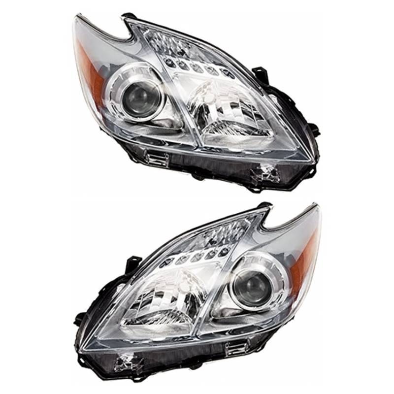 New Pair Of Halogen Headlight Compatible With Toyota Prius Base ...